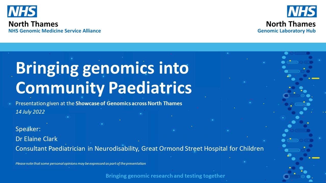 Bringing genomics into Community Paediatrics - South East Genomics ...