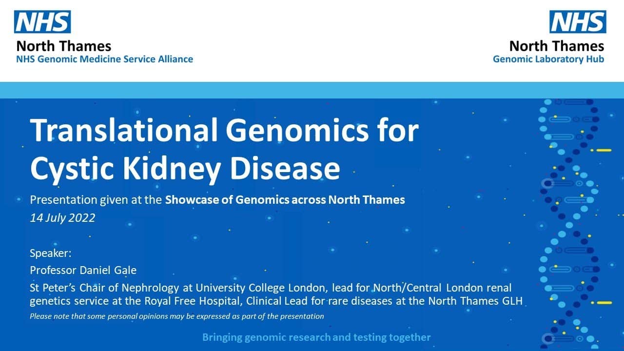 Translational Genomics for Cystic Kidney Disease - South East Genomics : South East Genomics